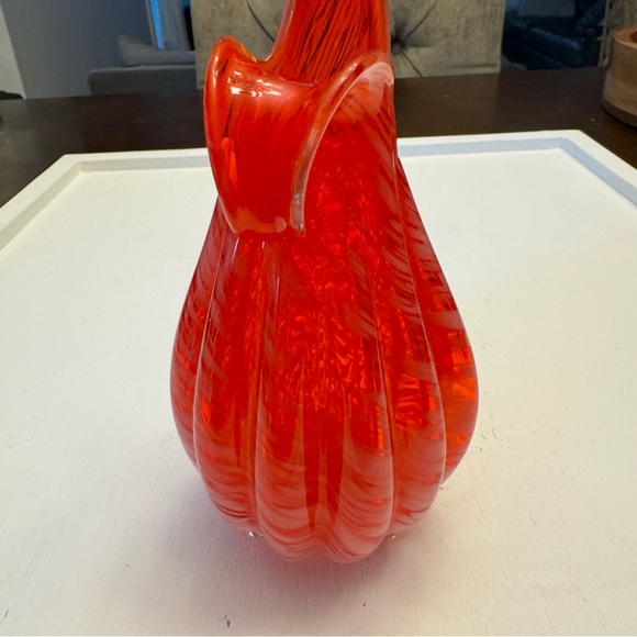 Lefton | Accents | Vintage Lefton Red Orange Swirl Hand Blown Vase ...